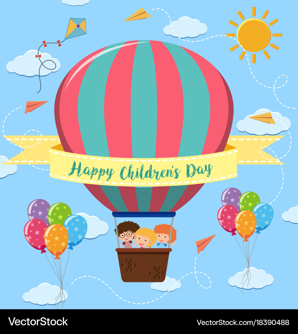 Children's Day Celebration Poster Royalty Free Vector Image