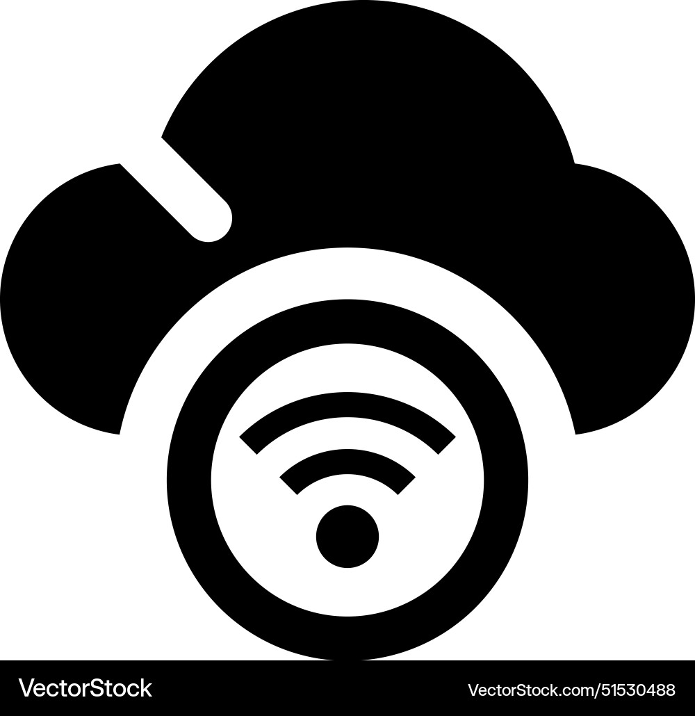 Cloud wifi icon Royalty Free Vector Image - VectorStock