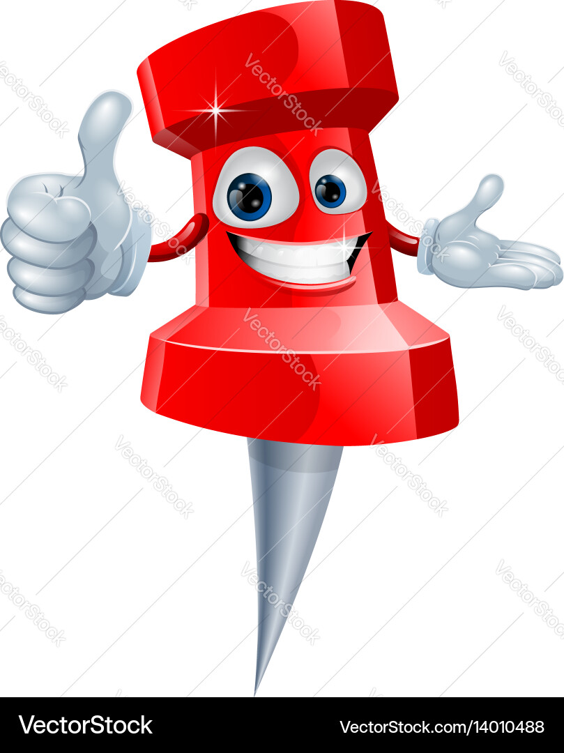 Drawing pin man Royalty Free Vector Image - VectorStock