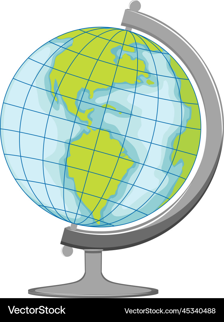 Earth globe model Royalty Free Vector Image - VectorStock