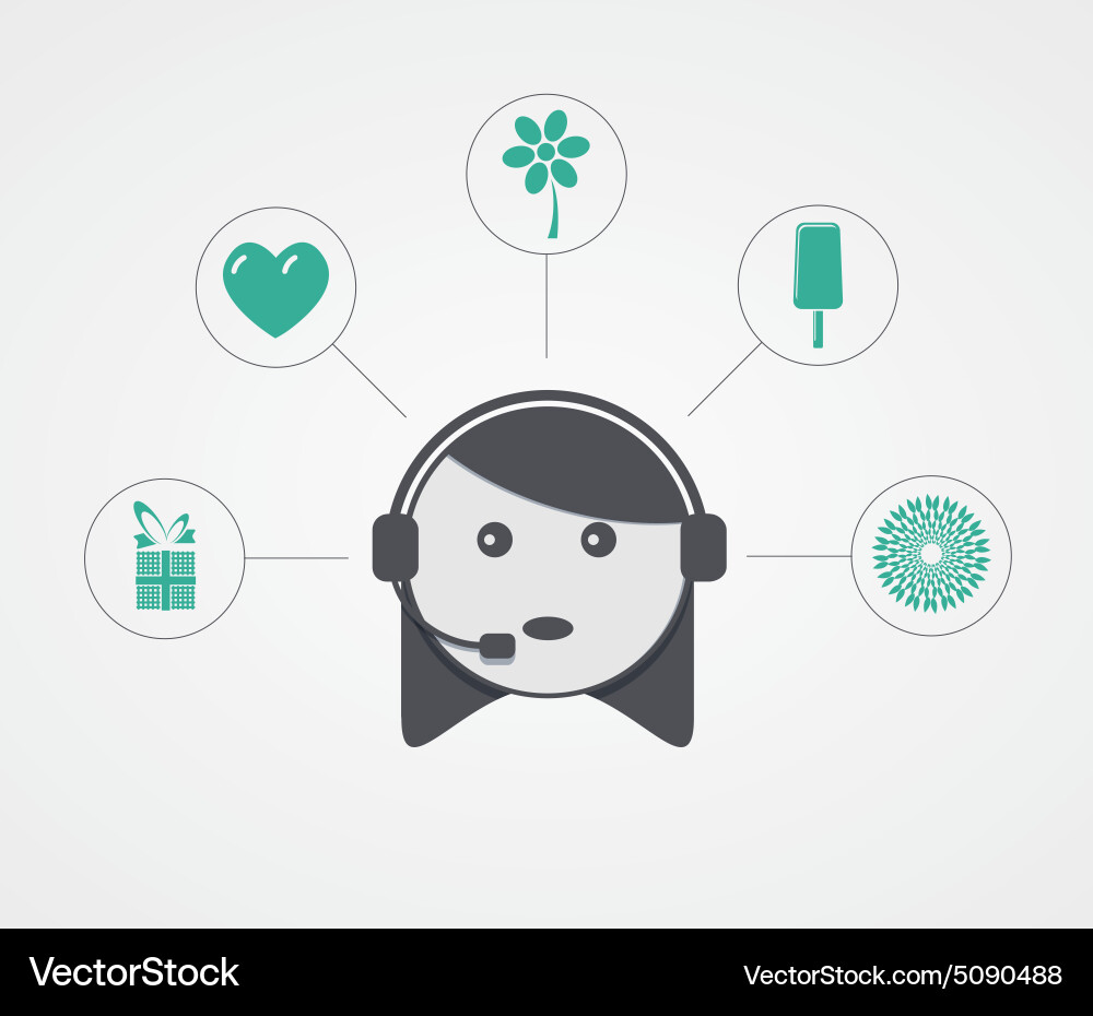 Modern support woman with sample icon Royalty Free Vector