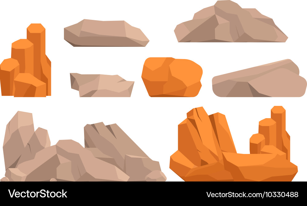 Rocks and stones Royalty Free Vector Image - VectorStock