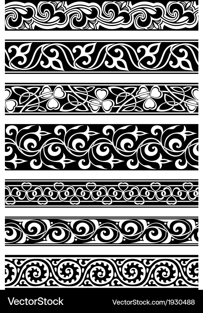 Seamless borders Royalty Free Vector Image - VectorStock