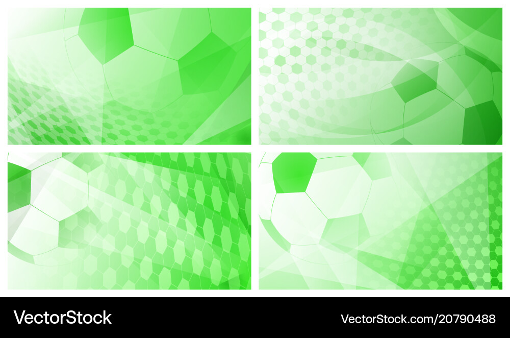 Soccer backgrounds in green colors Royalty Free Vector Image
