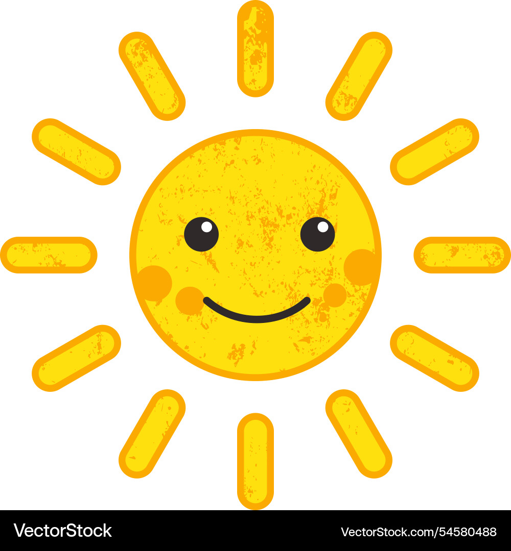 Sun sunshine Royalty Free Vector Image - VectorStock