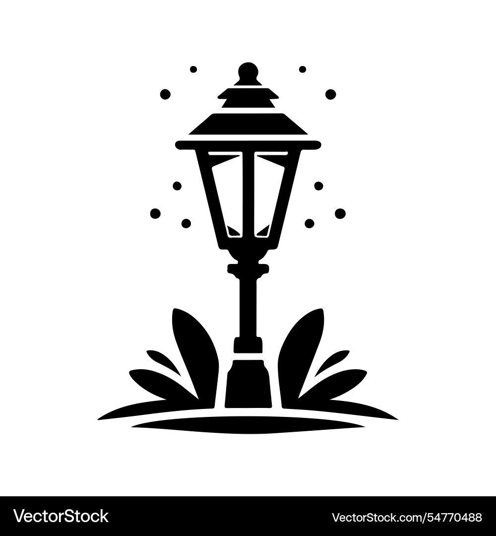 Unique lamp post silhouette for logos flyers Vector Image