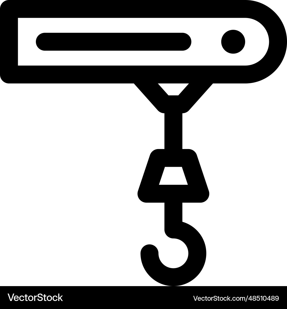 Crane a machine equipped with hoist Royalty Free Vector