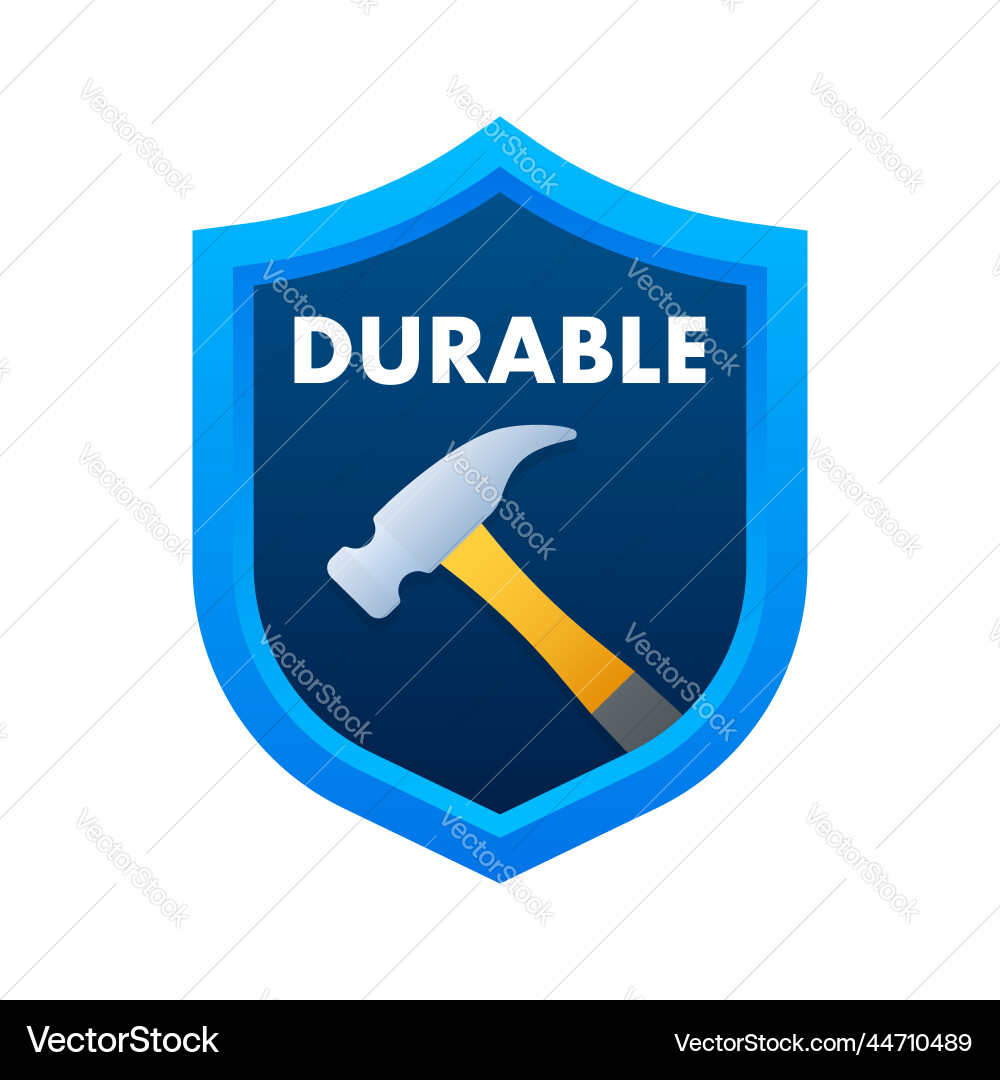 Durable icon sign label stock Royalty Free Vector Image