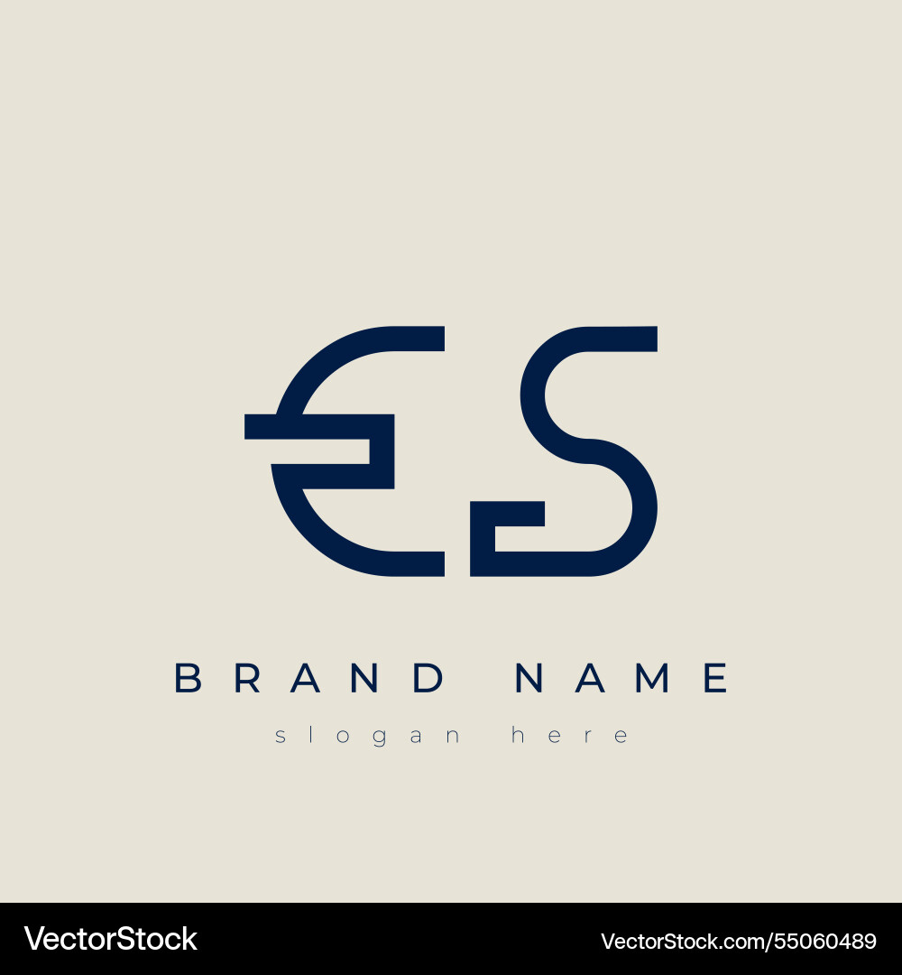 Es alphabet letter icon logo Royalty Free Vector Image