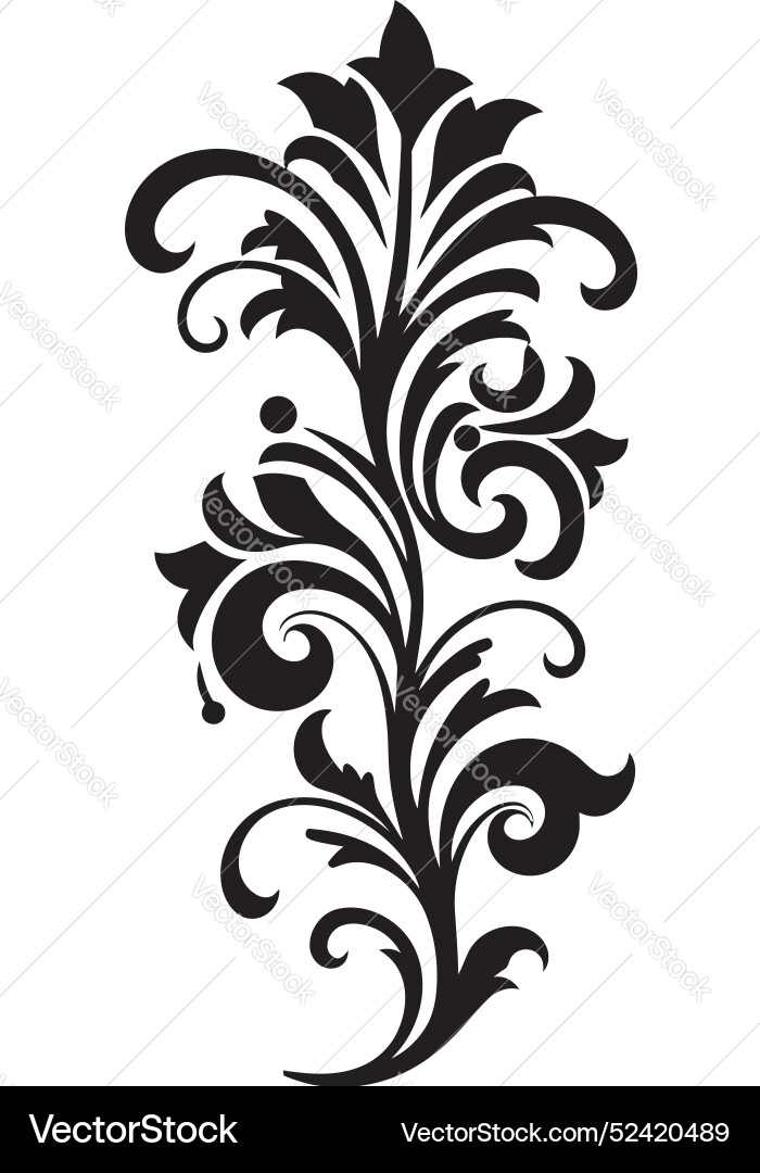 Filigree elegance vintage emblem antique Vector Image