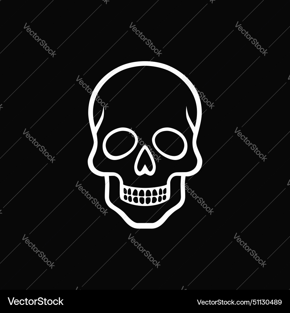 Human skull icon Royalty Free Vector Image - VectorStock