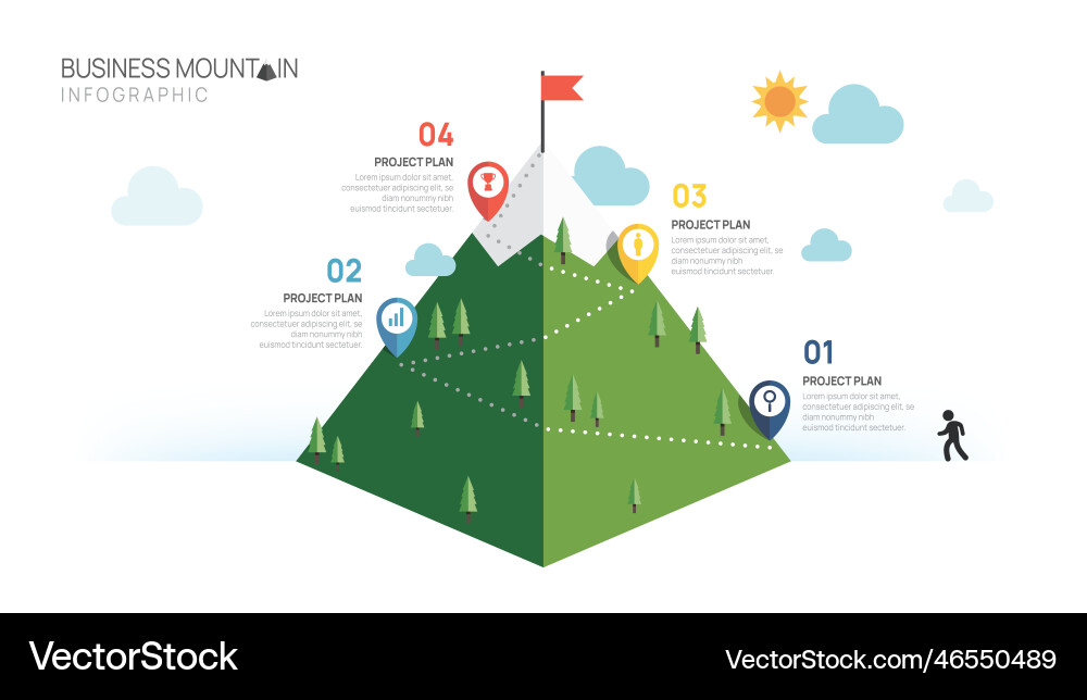 Infographic business growth design template Vector Image