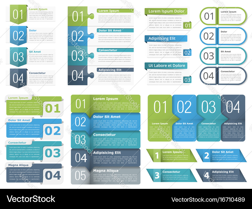 Infographic elements with numbers Royalty Free Vector Image