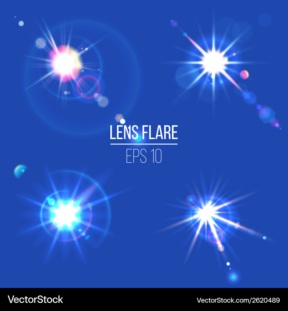 Lens flare Royalty Free Vector Image - VectorStock