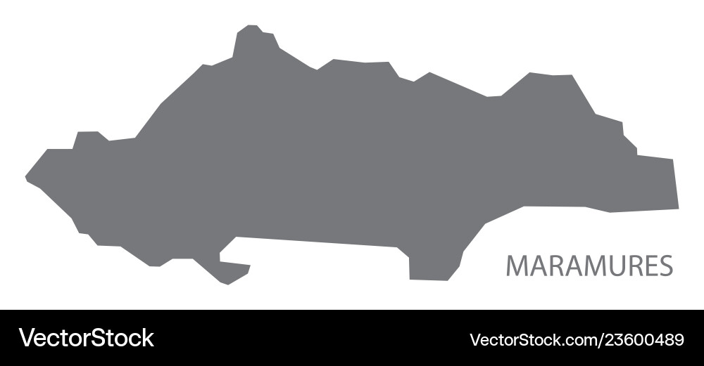 Maramures romania map grey Royalty Free Vector Image