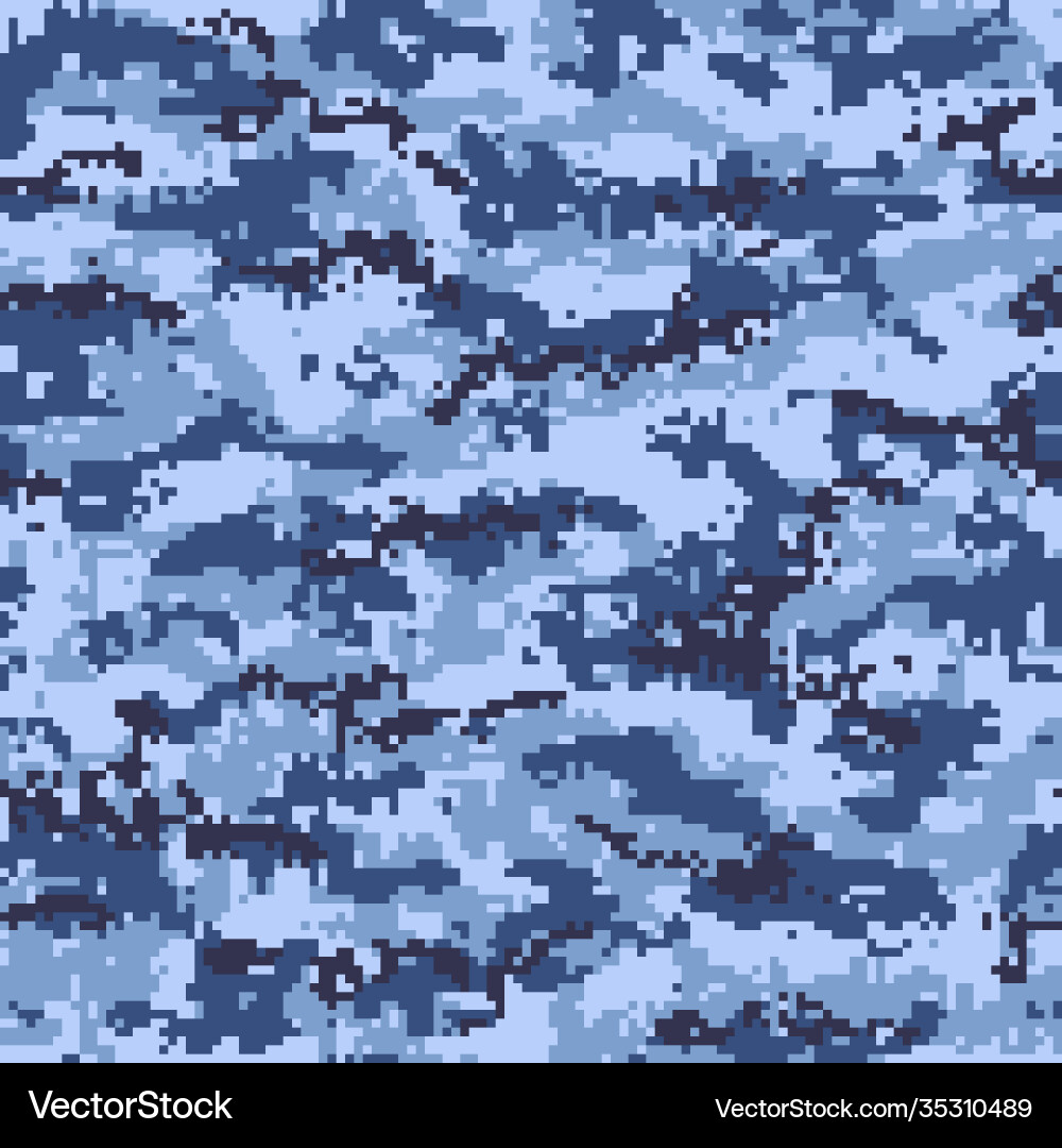Modern Blue Camo Pattern Royalty Free Vector Image