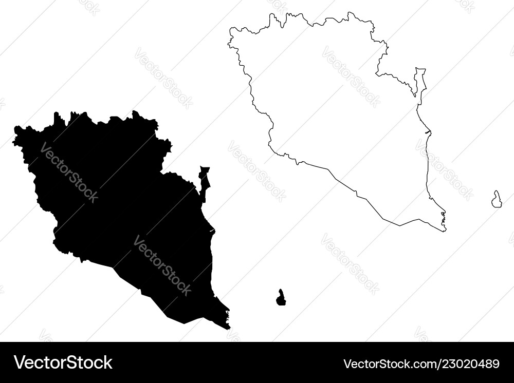 Pahang map Royalty Free Vector Image - VectorStock