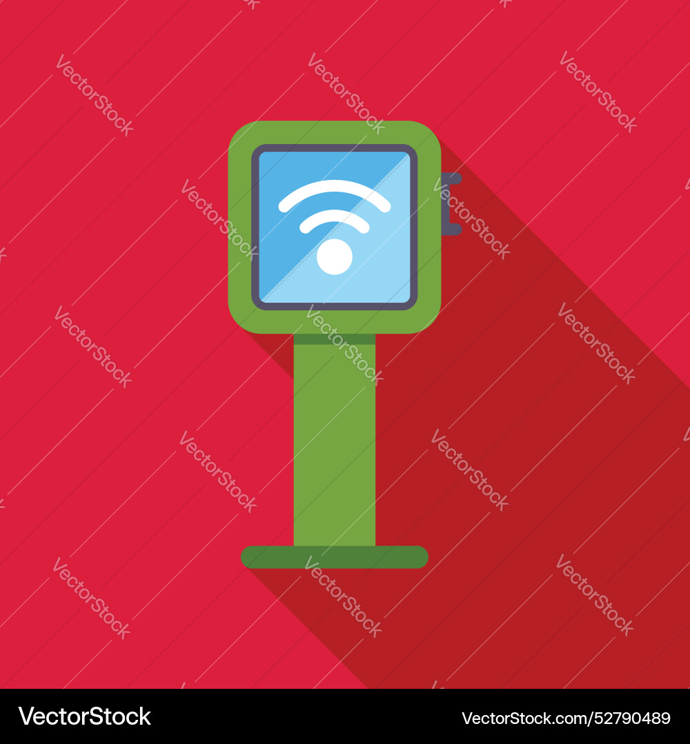Public wifi hotspot terminal providing wireless Vector Image