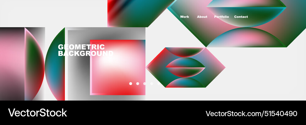 Abstract geometric shapes web design page Vector Image