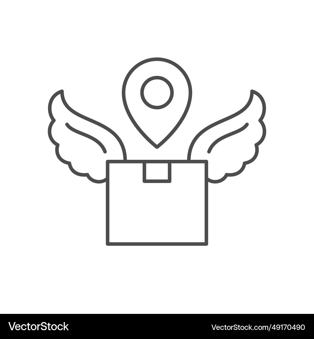 Delivery service line outline icon Royalty Free Vector Image
