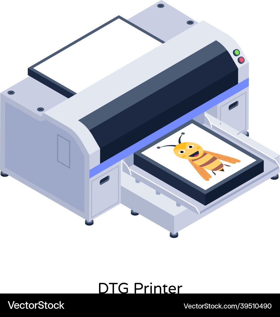 Dtg printer Royalty Free Vector Image - VectorStock