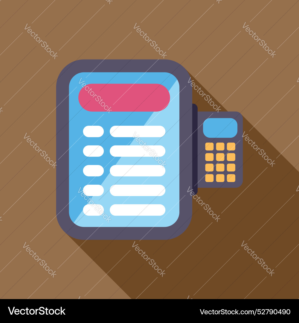 Electronic cash register processing payment Vector Image