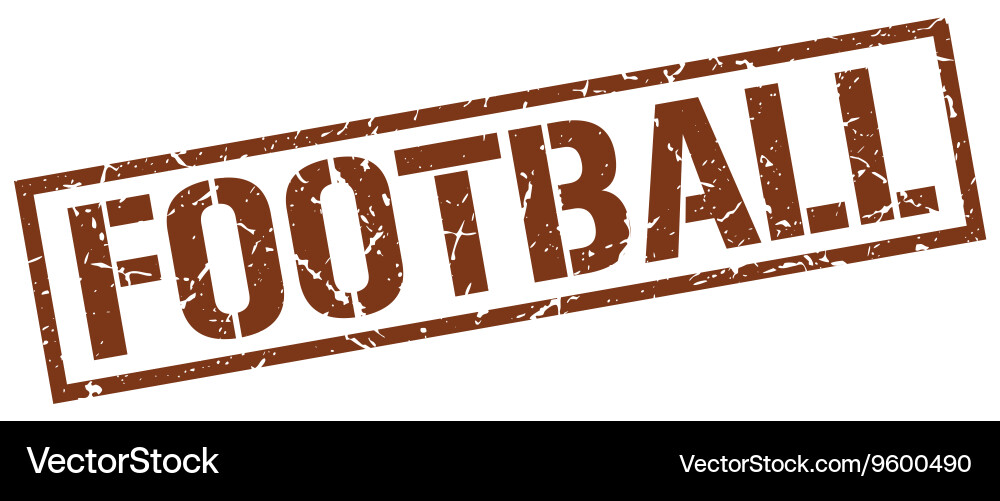 Football stamp Royalty Free Vector Image - VectorStock