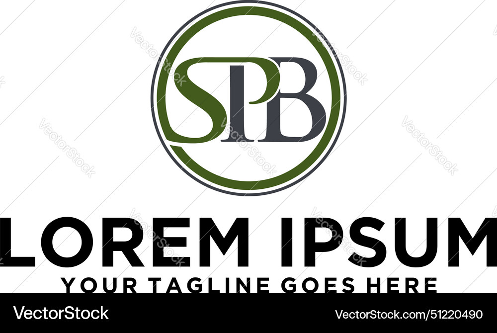 Initial spb letters logo idea Royalty Free Vector Image