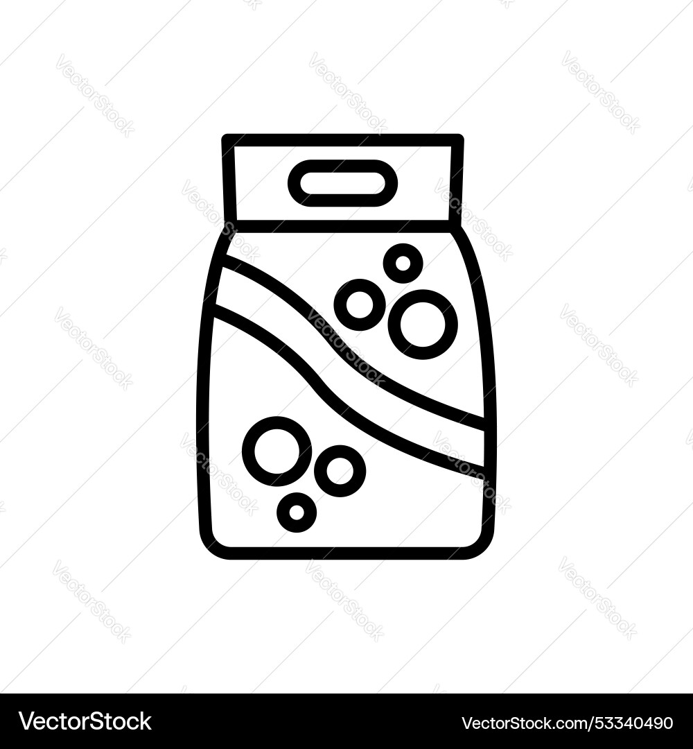 Laundry detergent pack icon set washing powder Vector Image