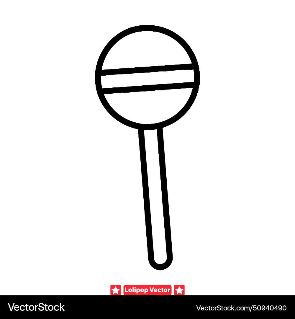 Lollipop lane whimsical silhouette set for joyful Vector Image