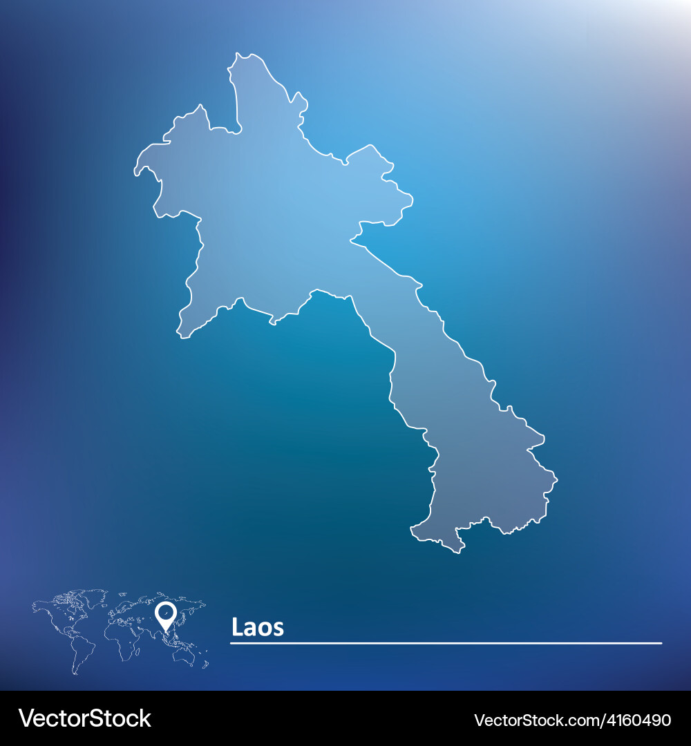 Map of laos Royalty Free Vector Image - VectorStock