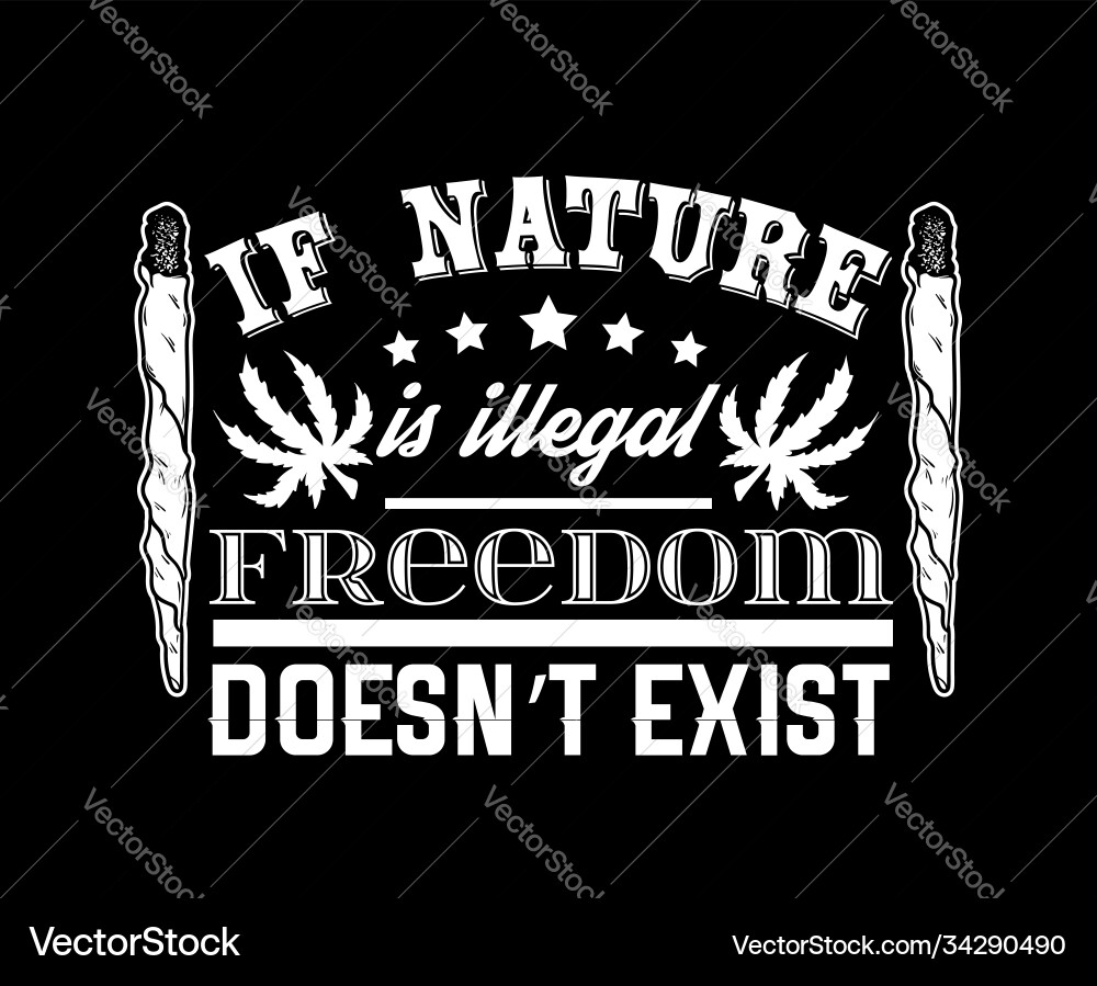 Marijuana Quote Typography Royalty Free Vector Image