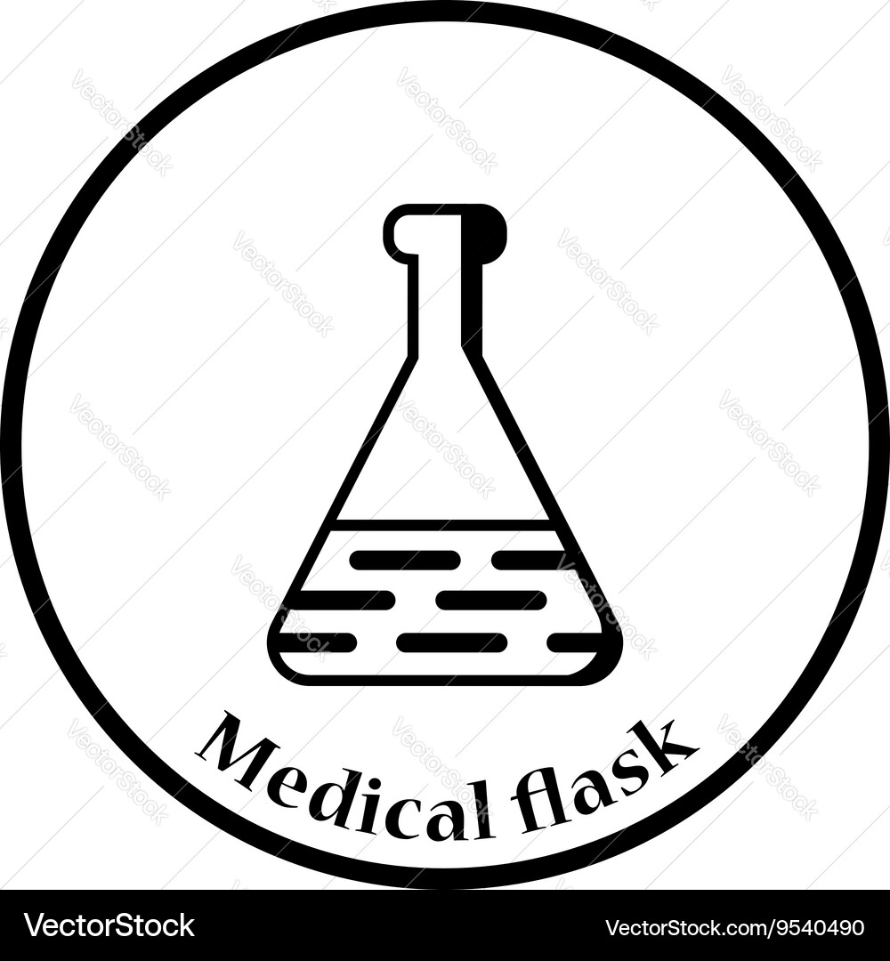 Medical flask icon Royalty Free Vector Image - VectorStock