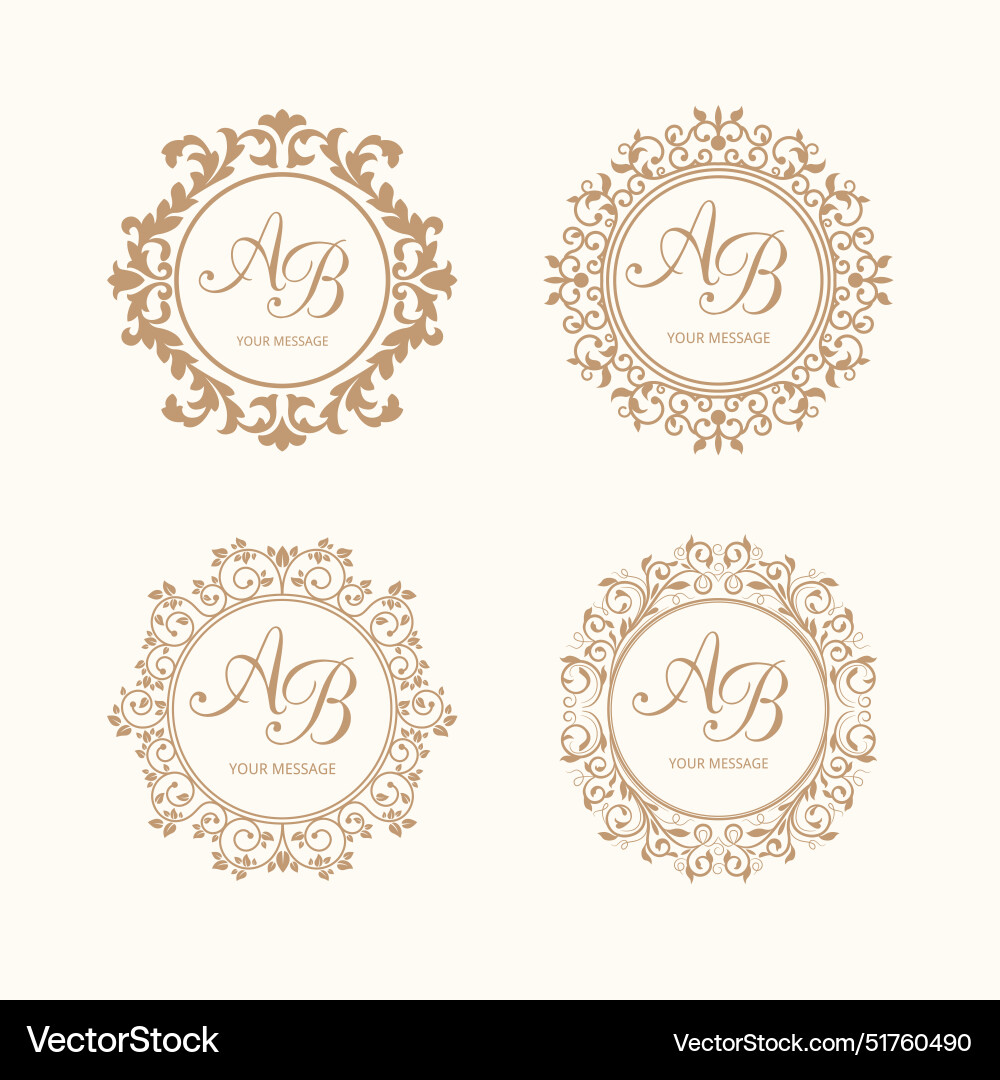 Monograms Royalty Free Vector Image - VectorStock