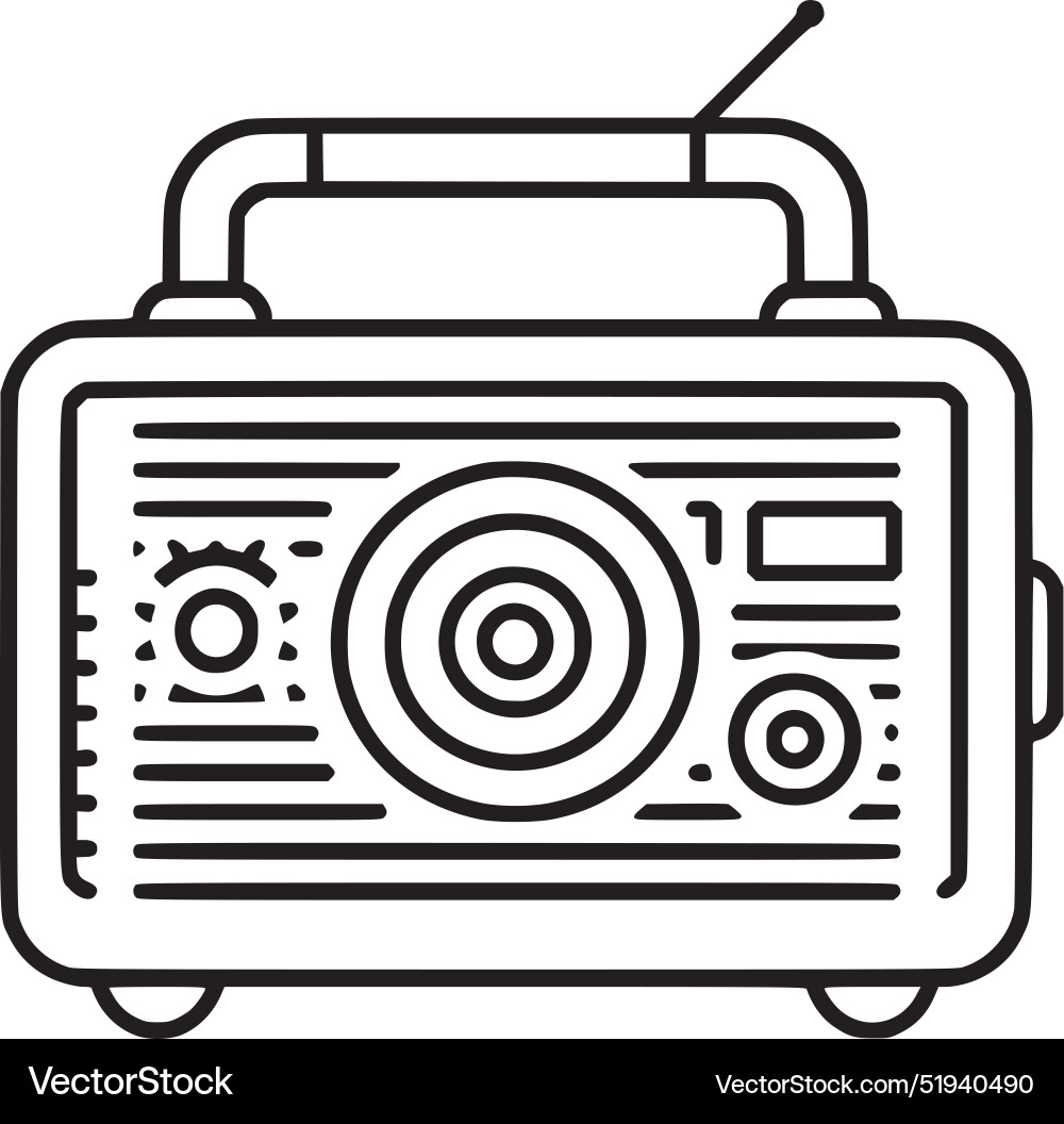 Radio icon technology communication Royalty Free Vector
