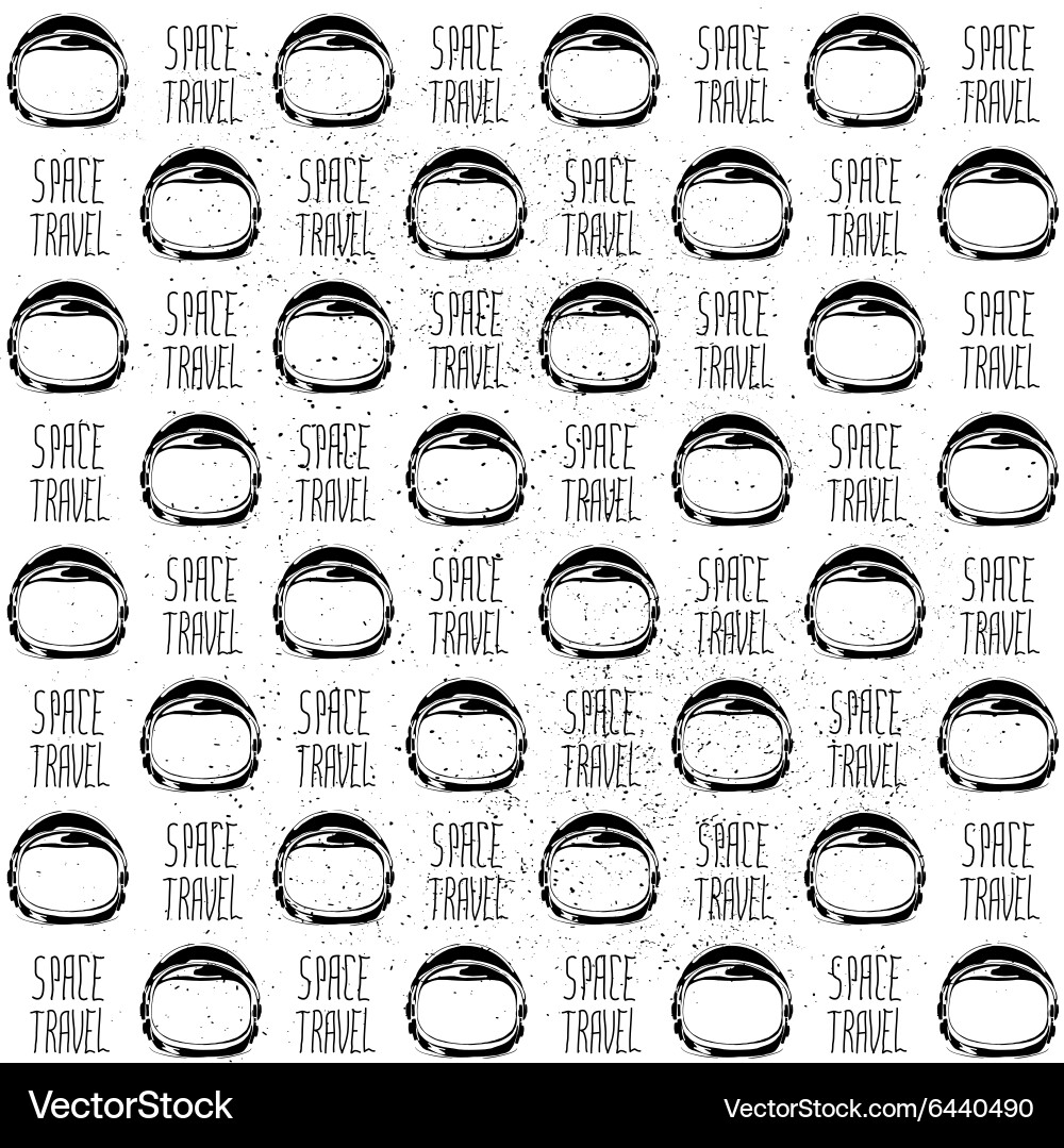 Space helmet pattern Royalty Free Vector Image
