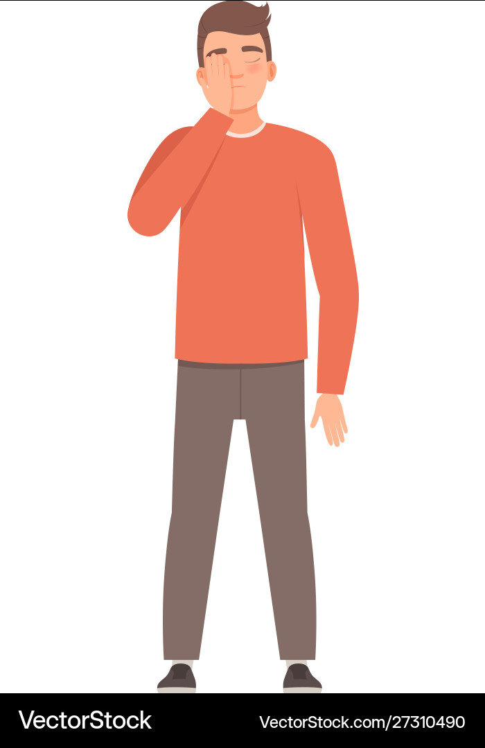 Young guy is disappointed Royalty Free Vector Image