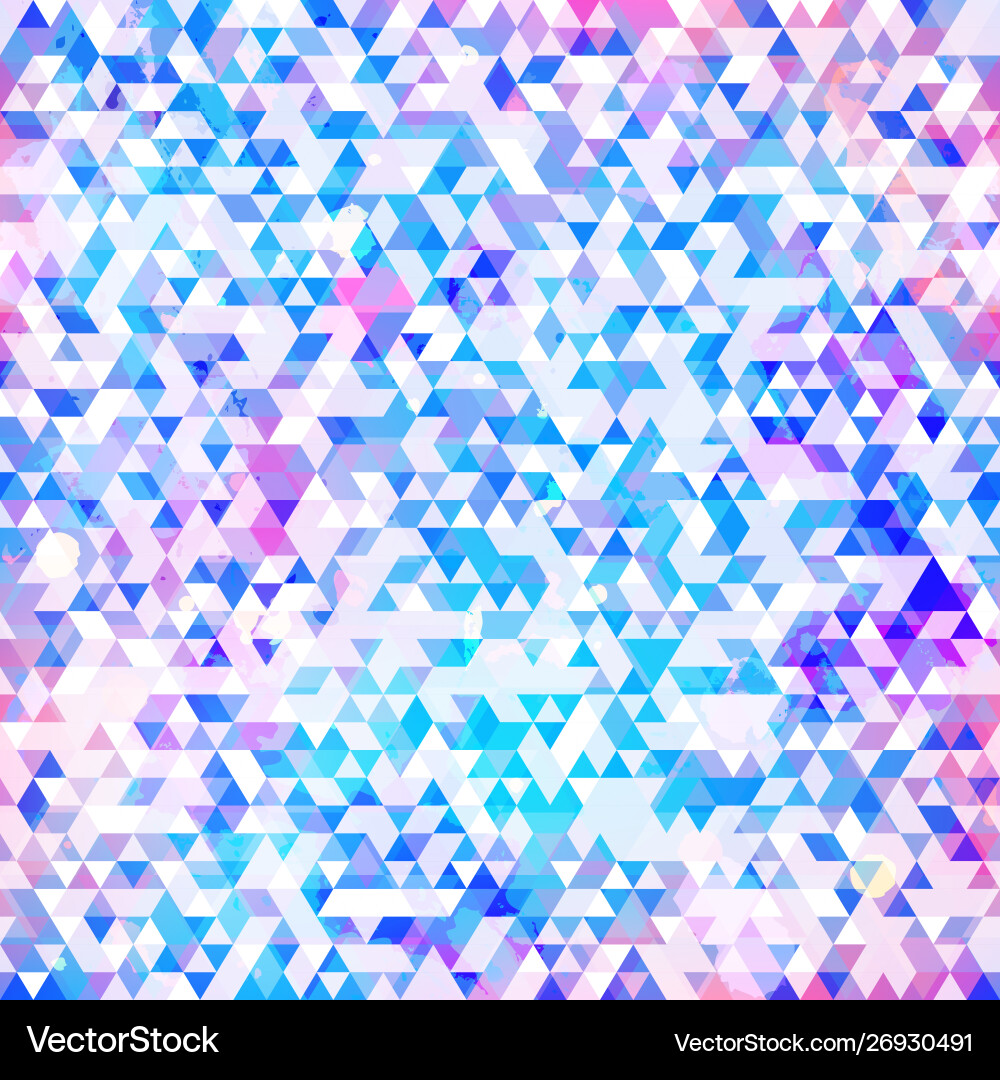 Blue color grunge triangle pattern Royalty Free Vector Image