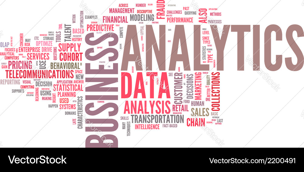 Business Analytics Word Cloud Royalty Free Vector Image