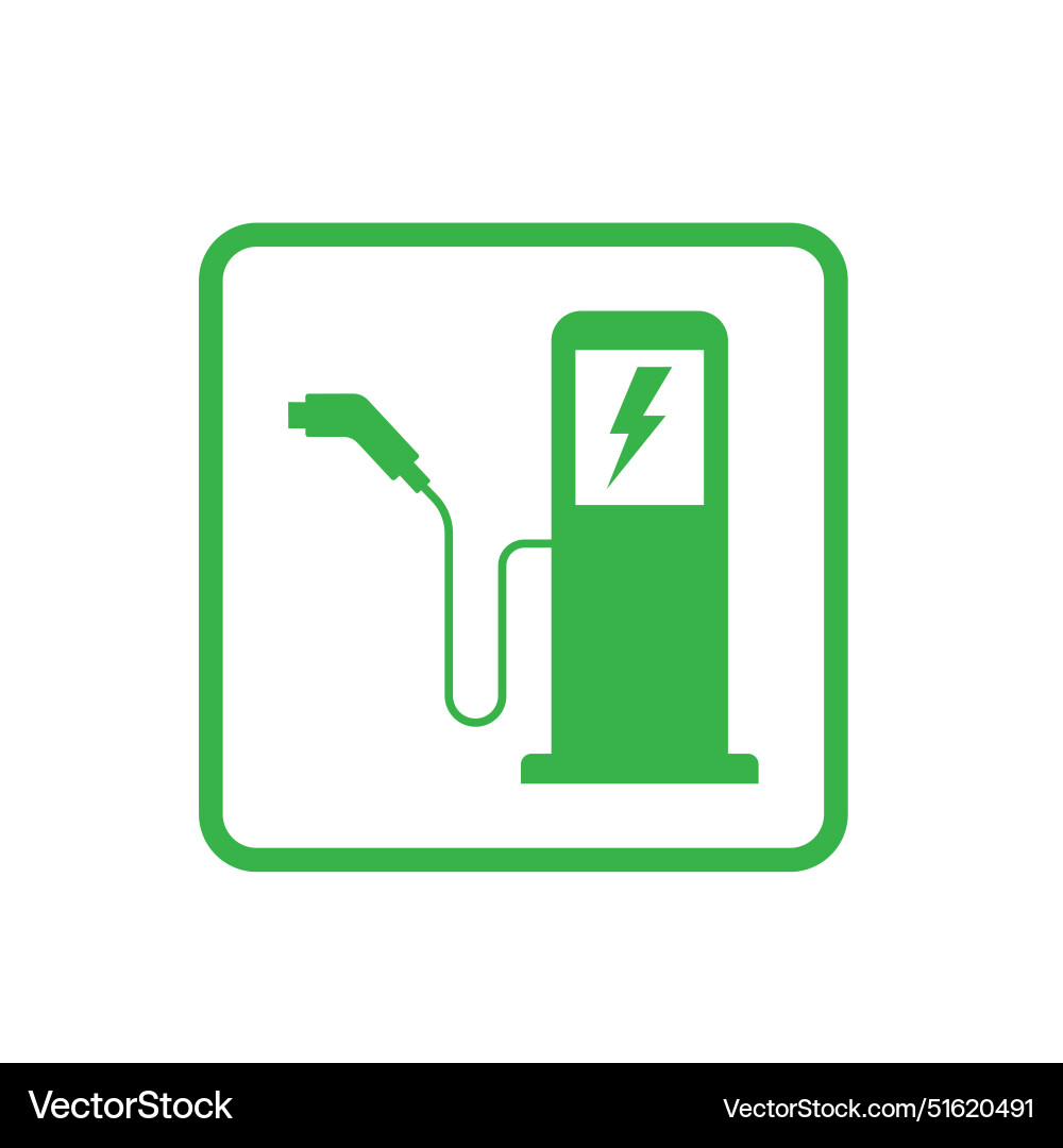 Car charging point icon Royalty Free Vector Image
