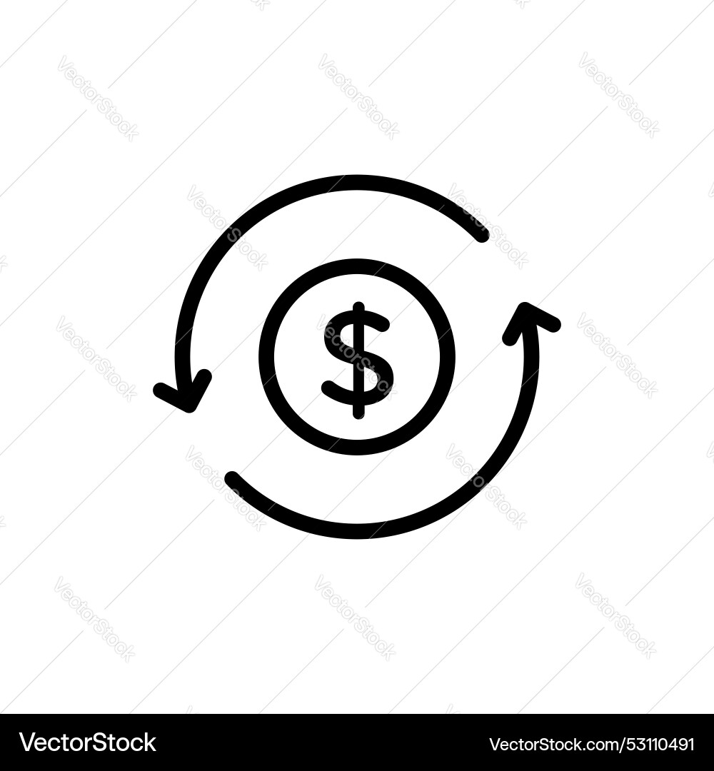 Circulation of money icon Royalty Free Vector Image