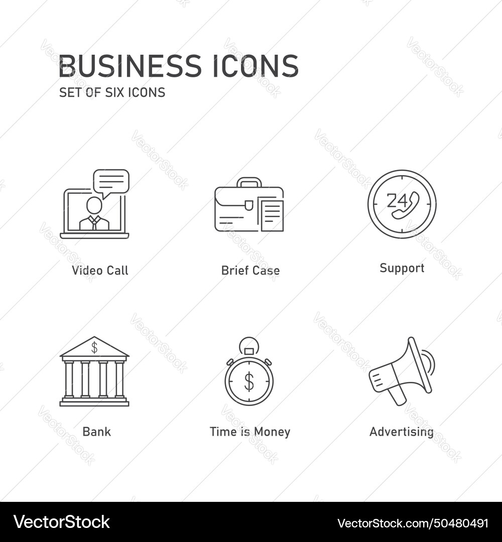 Financial technology icon collection Royalty Free Vector
