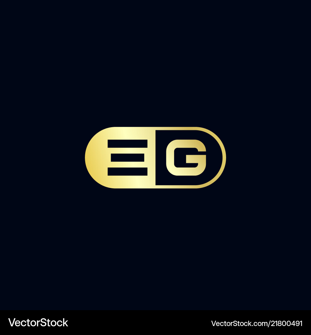 Initial letter eg logo template design Royalty Free Vector