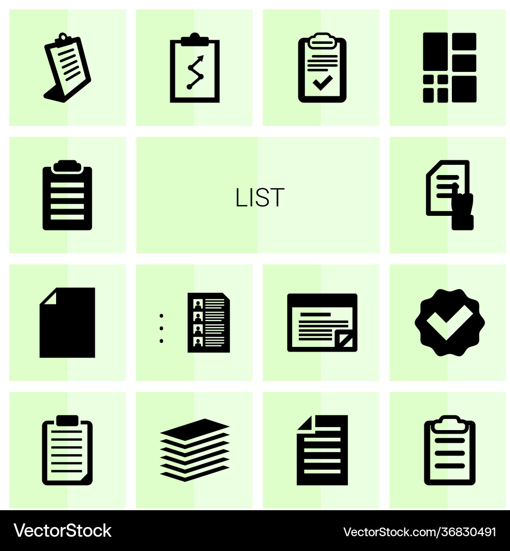 Liste Icons Lizenzfreies Vektorbild - VectorStock
