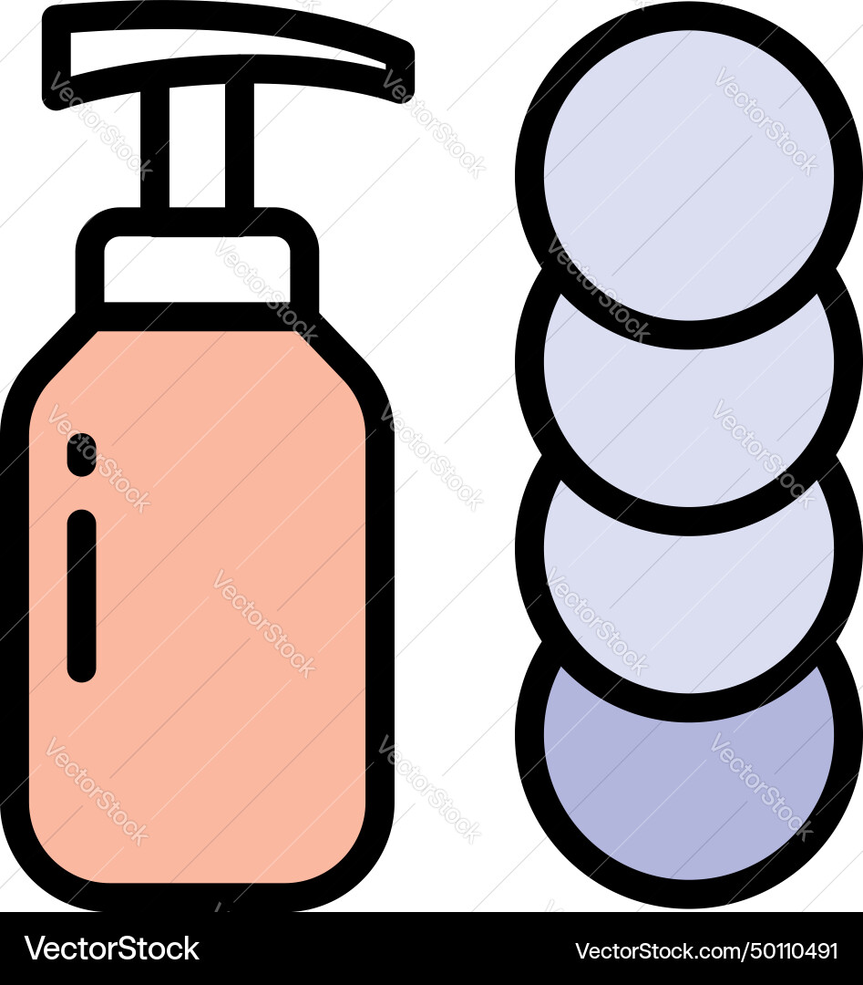 Makeup remover isolated icon removal Royalty Free Vector
