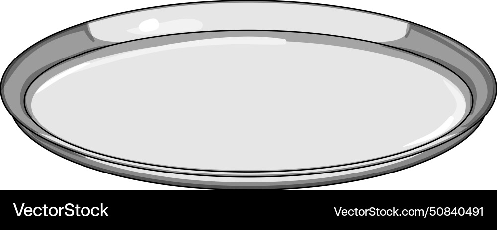 Plastic food tray cartoon Royalty Free Vector Image