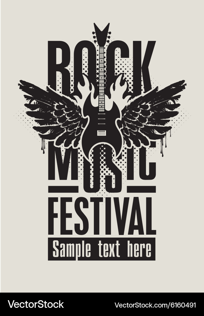 Rock music Royalty Free Vector Image - VectorStock