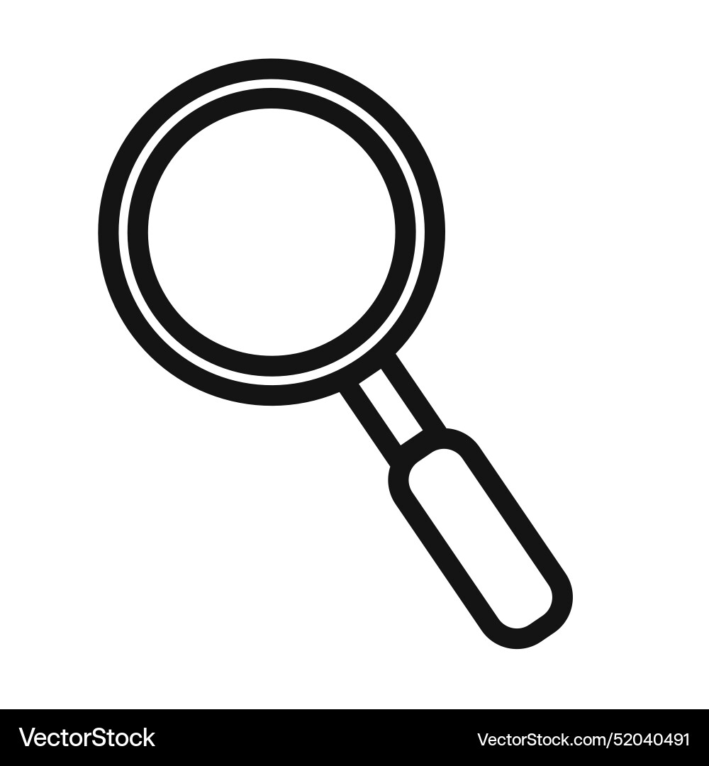 Search icon black and white sign Royalty Free Vector Image