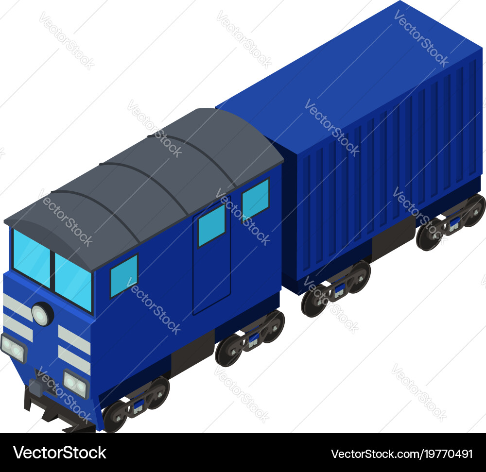 Train icon isometric style Royalty Free Vector Image