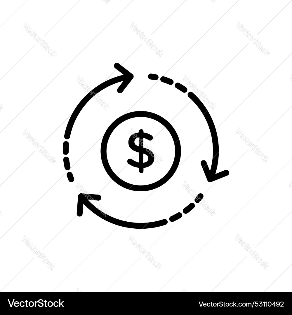 Circulation of money icon Royalty Free Vector Image
